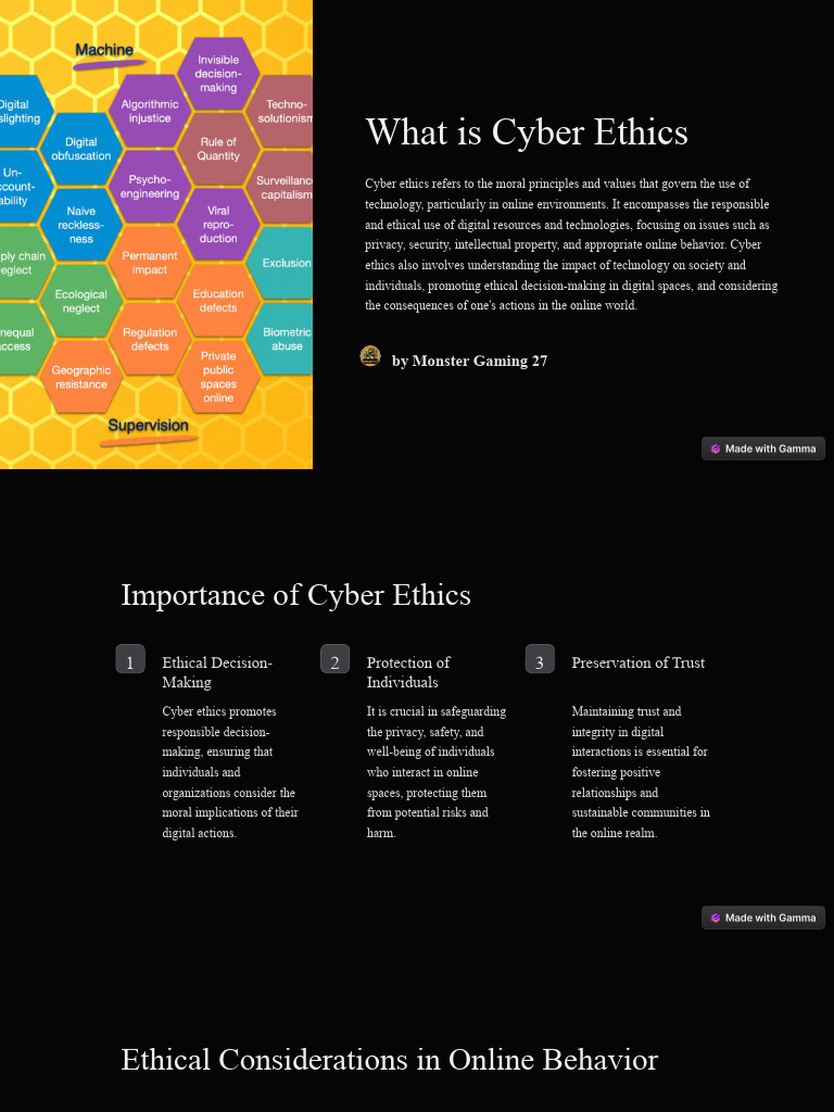 What Is Cyber Ethics | PDF | Computer Security | Security