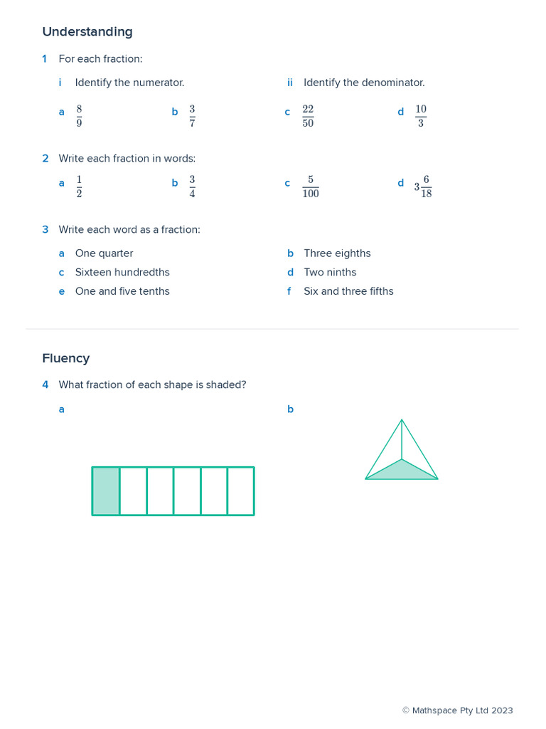 Fraction Identification and Comparison Guide | PDF | Mathematical ...