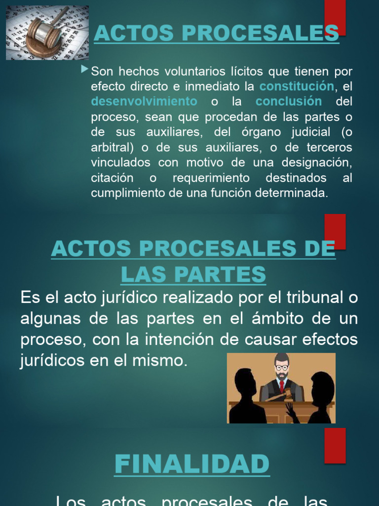 Actos Procesales y su Clasificación | PDF | Política | Ciencias sociales