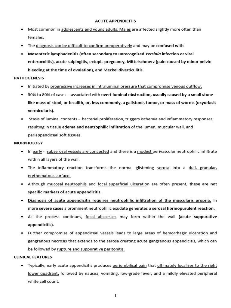 UM1 Appendicitis | PDF | Causes Of Death | Gastroenterology