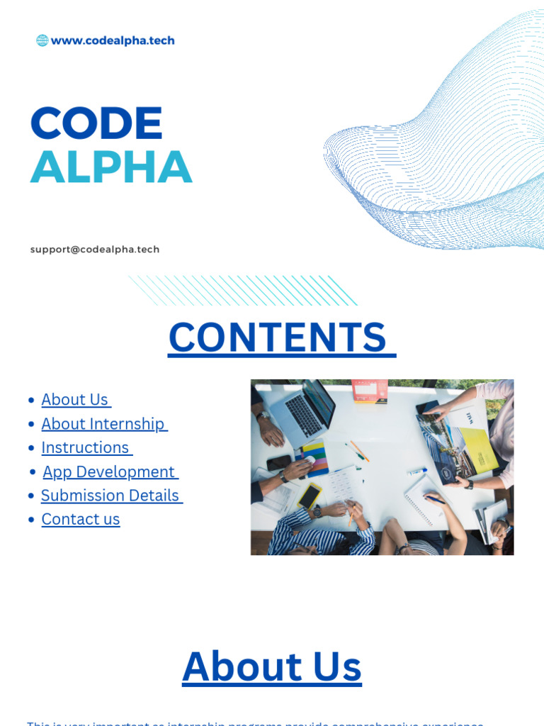 App Development Codealpha | PDF | Android (Operating System) | Internship