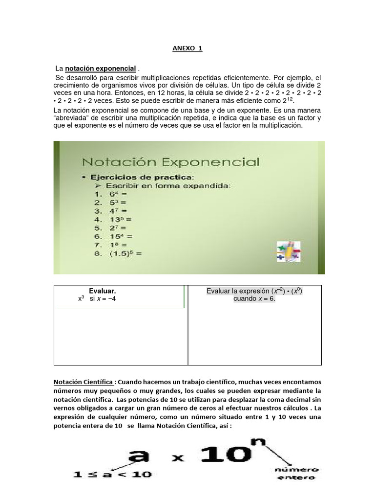 2 grado | PDF | Exponenciación | Multiplicación