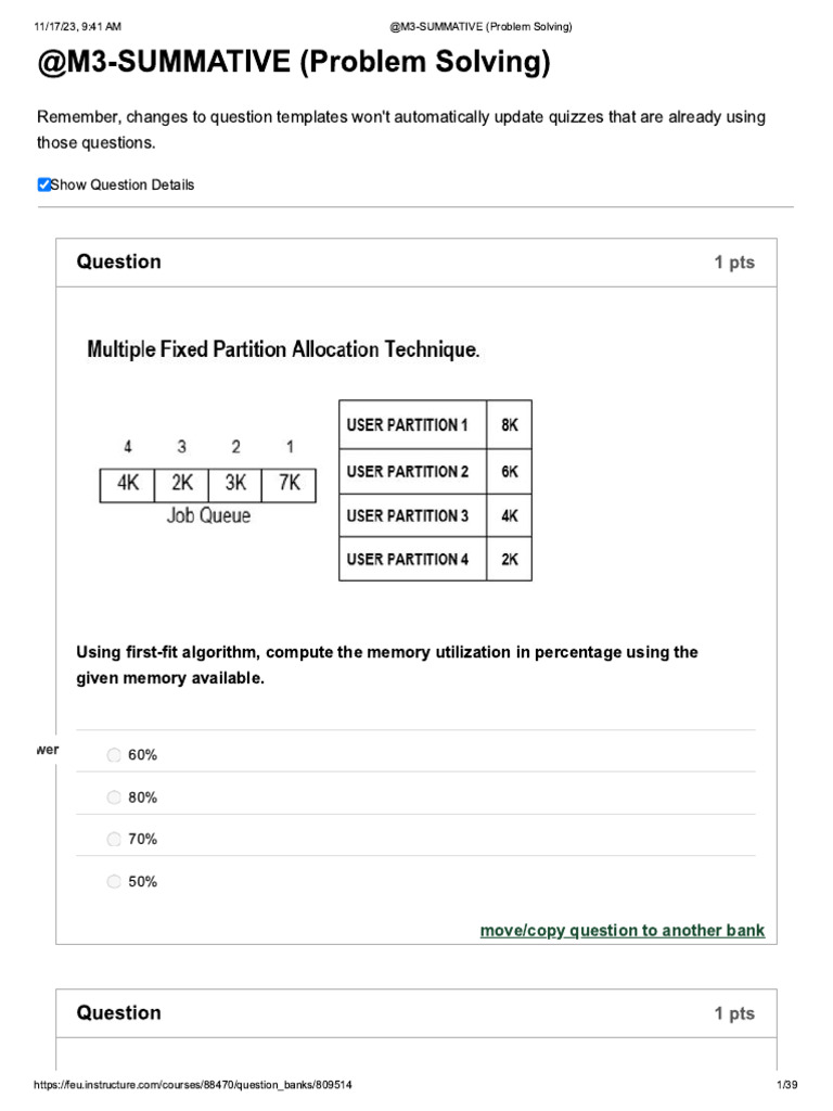 M3 SUMMATIVE Problem Solving (1) | PDF