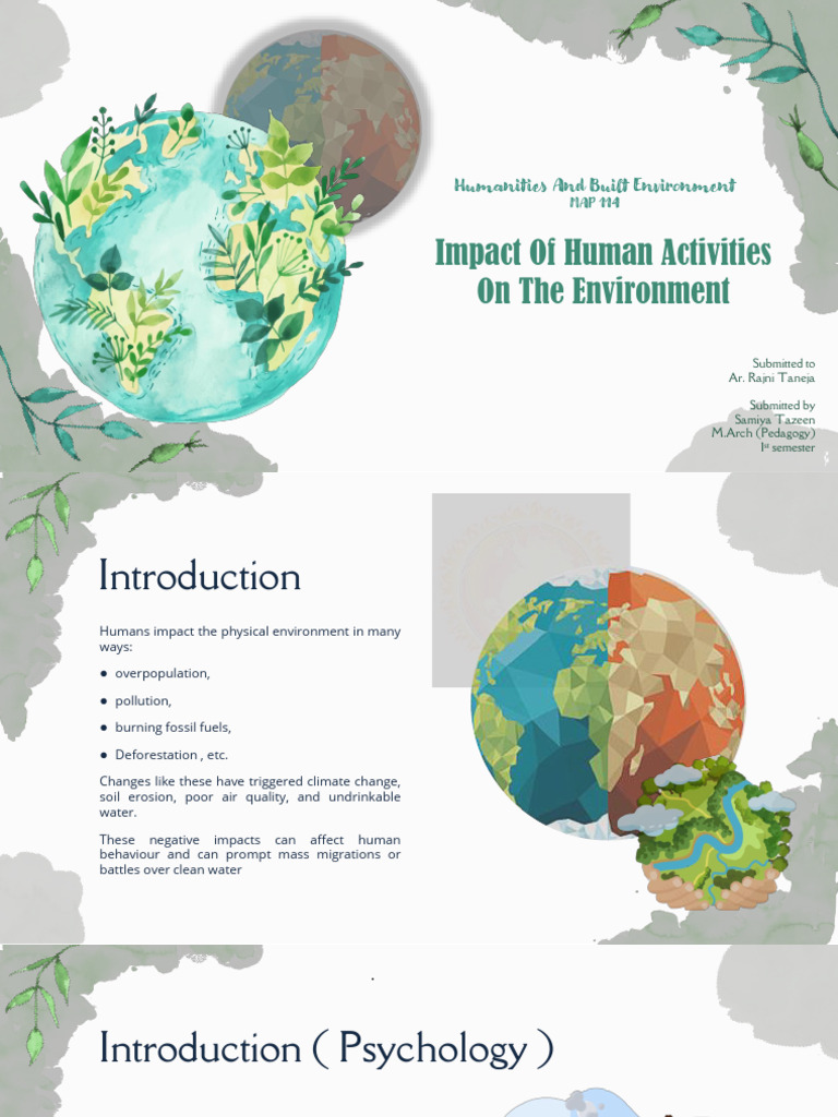 Impact of Human Activities | Download Free PDF | Human Impact On The Environment | Climate Change