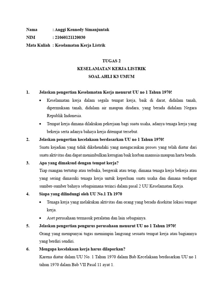 Keselamatan Keja Listrik 2 | PDF