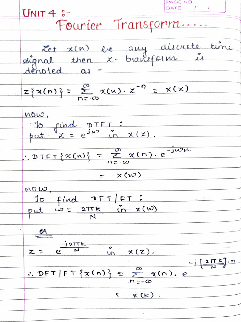 Dsp Fourier Transform Pdf