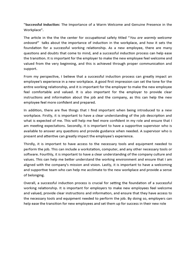 New Employee Induction Essentials | PDF