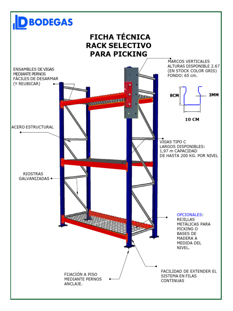 FICHA-TÉCNICA-RACKS-rojo | PDF
