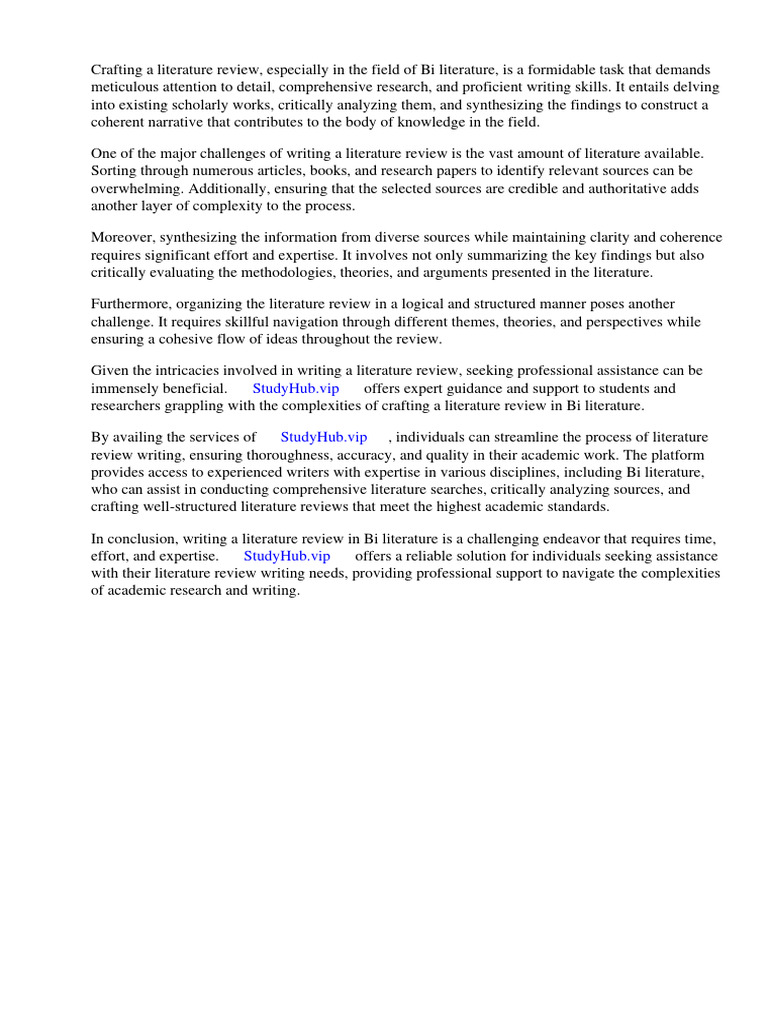 Bi Literature Review | PDF