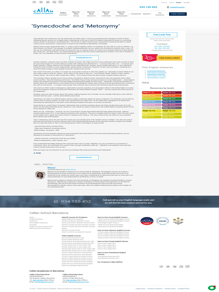 Understanding Synecdoche and Metonymy | PDF