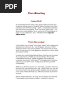 Photoreading Whole Mind System - Paul Scheele | PDF