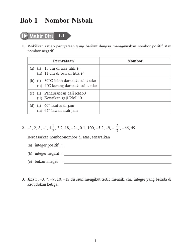 Bab 1 - Soalan | PDF