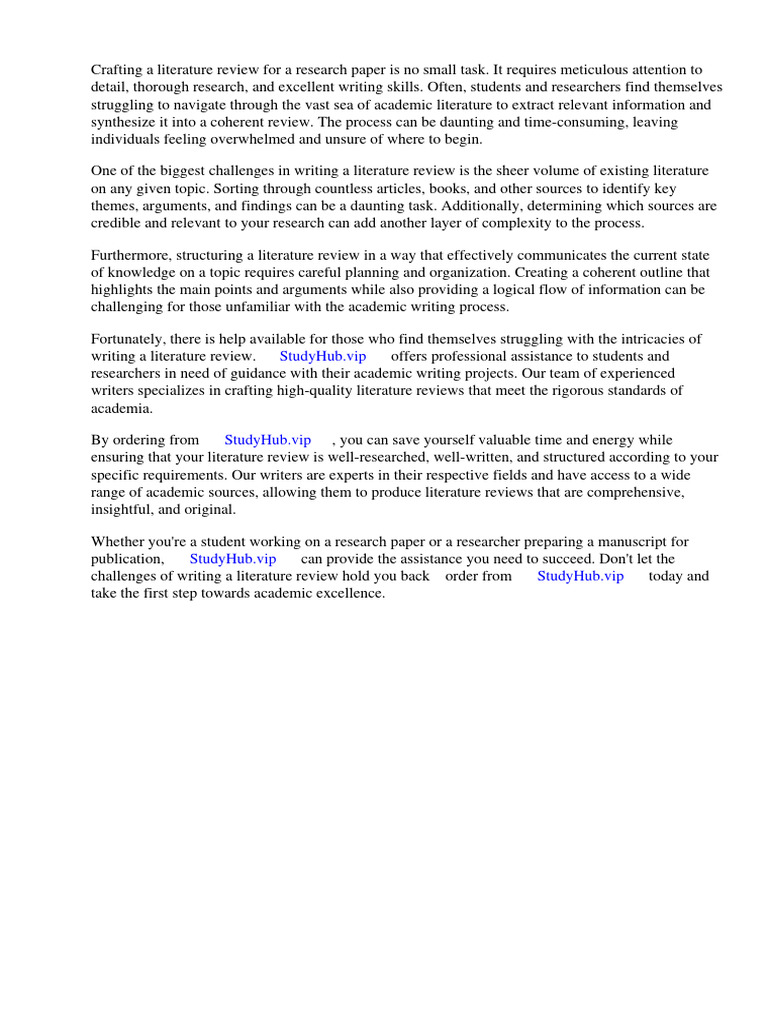 Research Paper Literature Review Outline | PDF | Academic Publishing | Literature Review