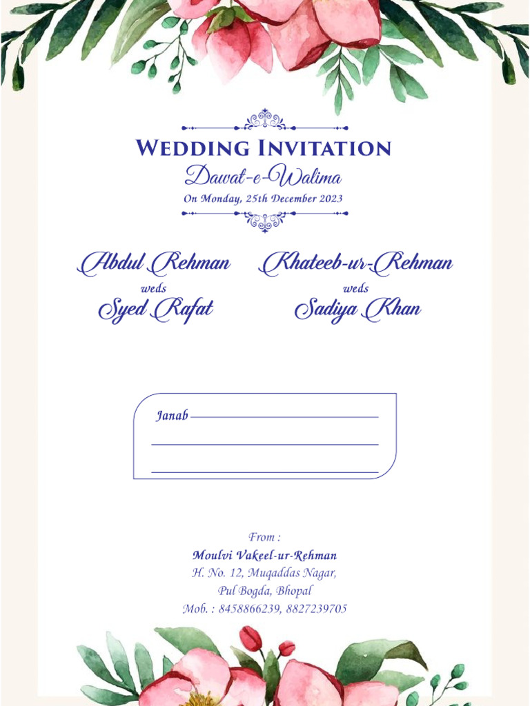 Wedding Invitation | PDF