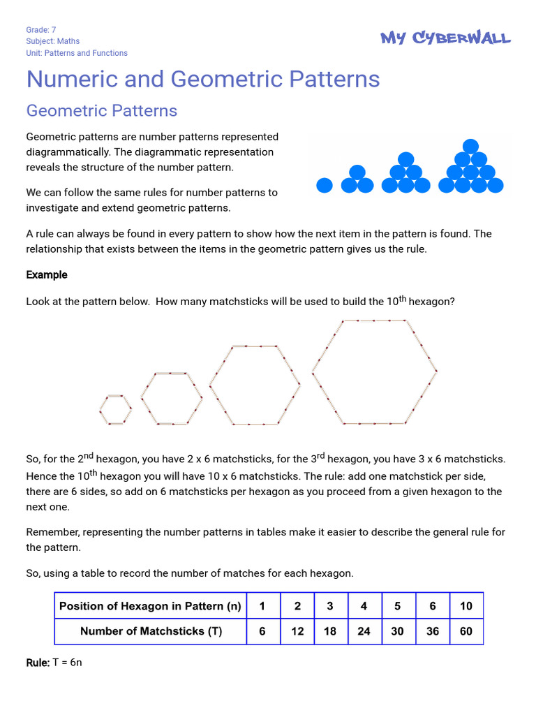Numeric and Geometric Patterns | PDF Numeric and Geometric Patterns | PDF