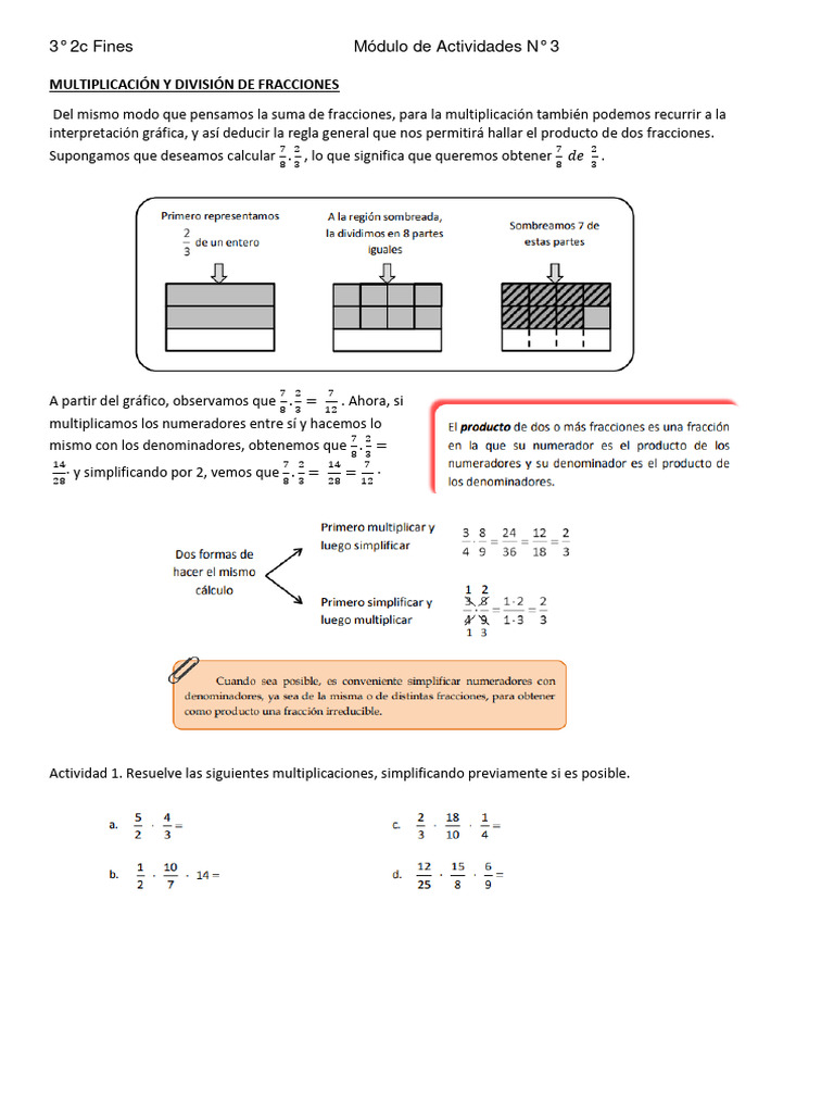 MODULO 3 Fines 3° 2c 2023 | Descargar gratis PDF | Multiplicación ...