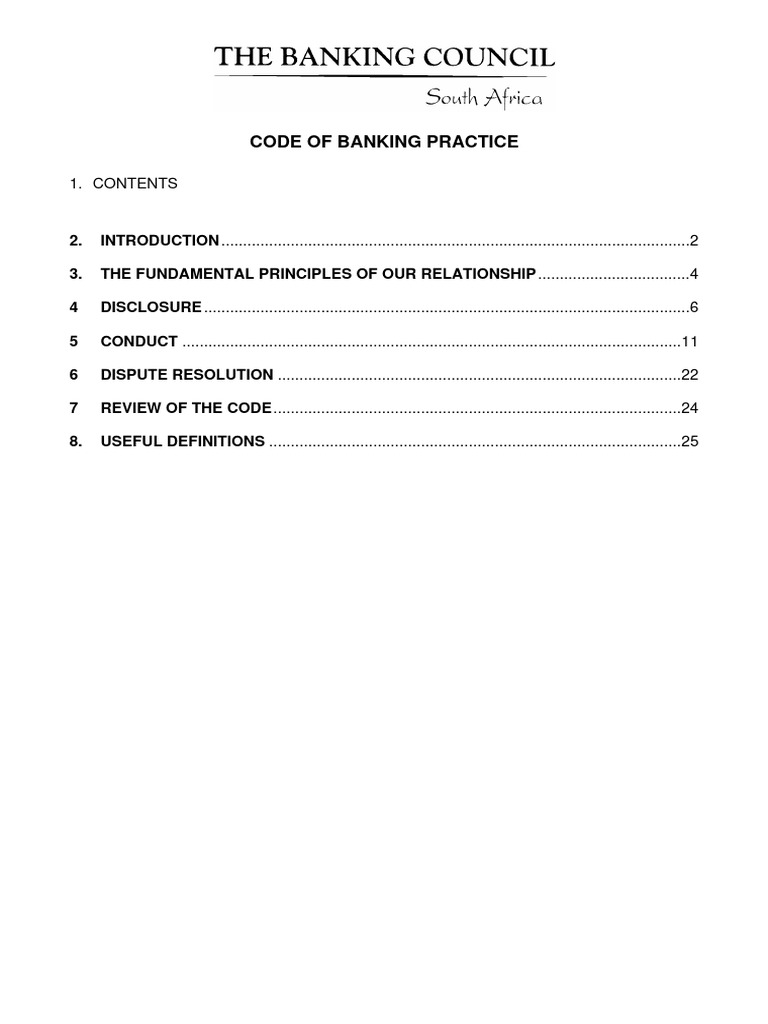 Code of Banking Practice Overview | PDF | Credit Card | Cheque