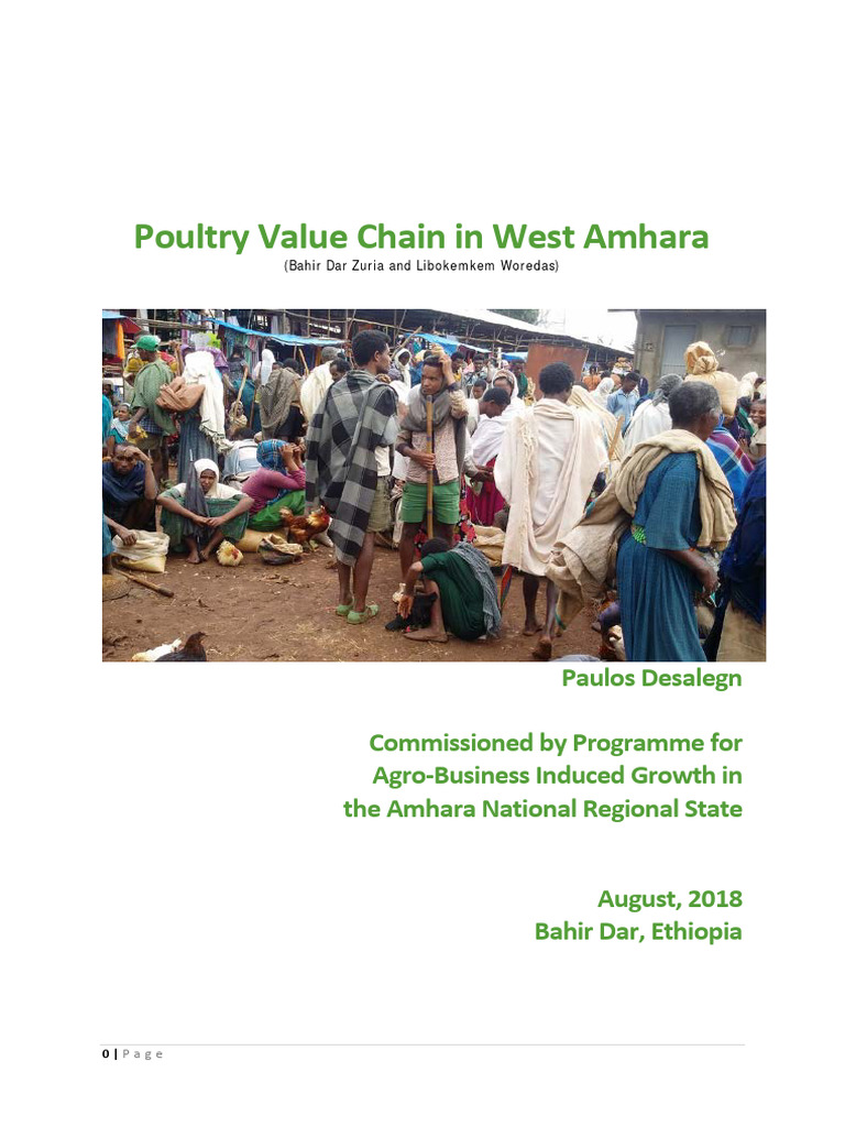 Poultry Value Chain Analysis Sept 2018 | PDF | Finance & Money Management