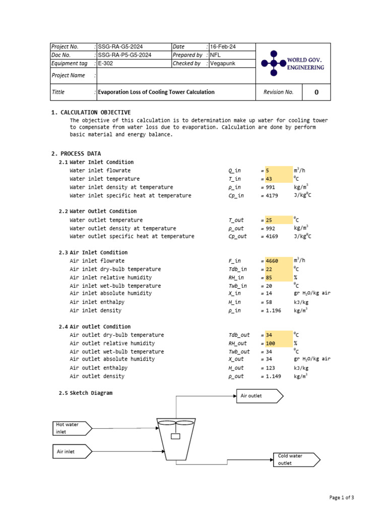 Evaporation Loss Manual Calculation Pdf
