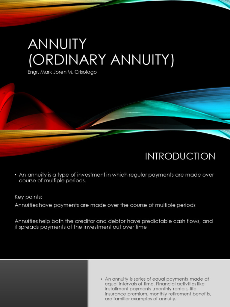 Ordinary Annuity | PDF | Investing | Financial Services