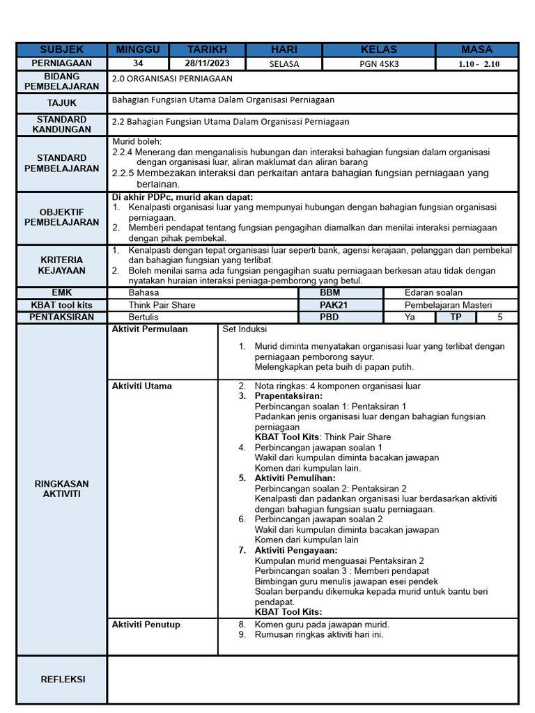 RPH Pak21 Kbat | PDF