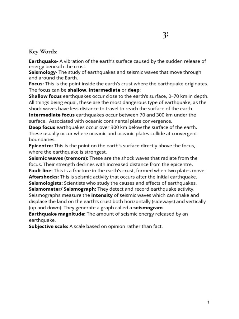 Earthquakes - Chapter 3 | PDF | Earthquakes | Plate Tectonics