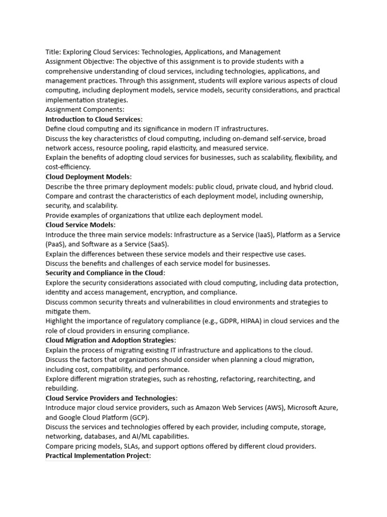 Introduction To Cloud Services | PDF | Cloud Computing | Software As A ...