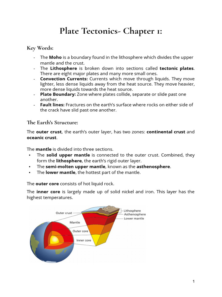 Plate Tectonics - Chapter 1 | PDF | Plate Tectonics | Volcano