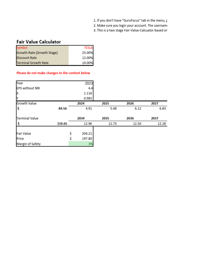 DCF (Tesla 2023) | PDF | Investment Banking | Corporations