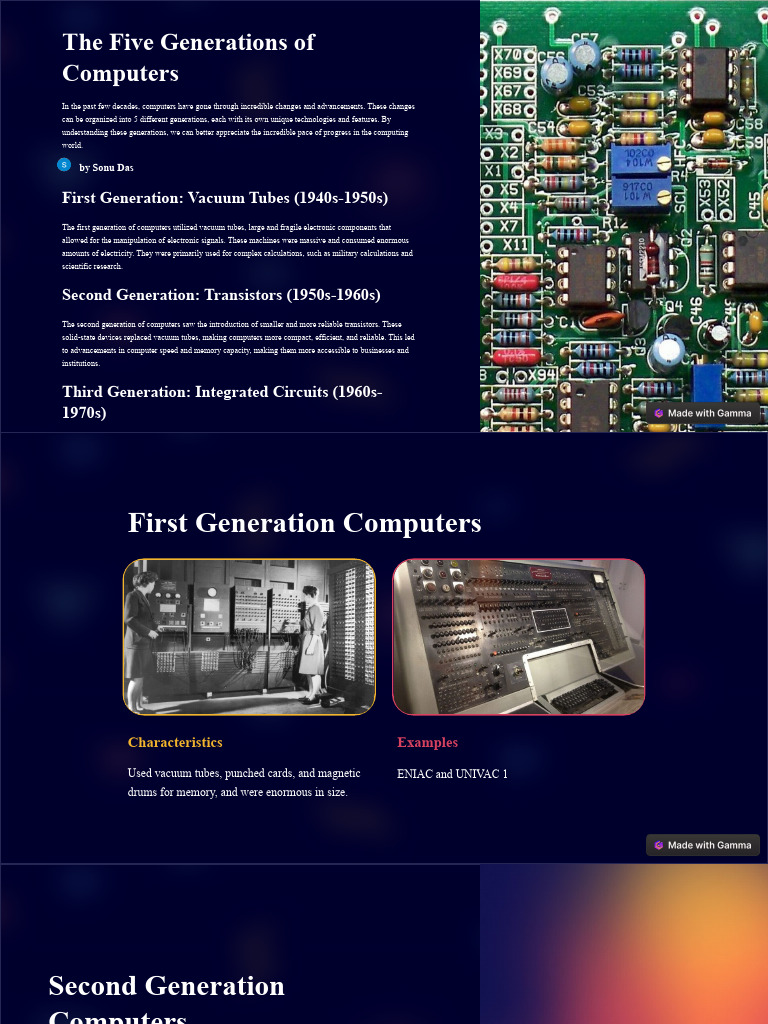 The Five Generations Of Computers Pdf Integrated Circuit Computer