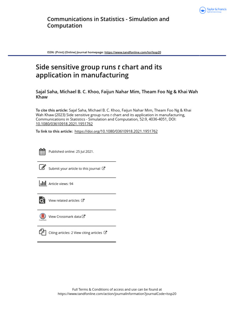 Side Sensitive Group Runs T Chart and Its Application in Manufacturing ...