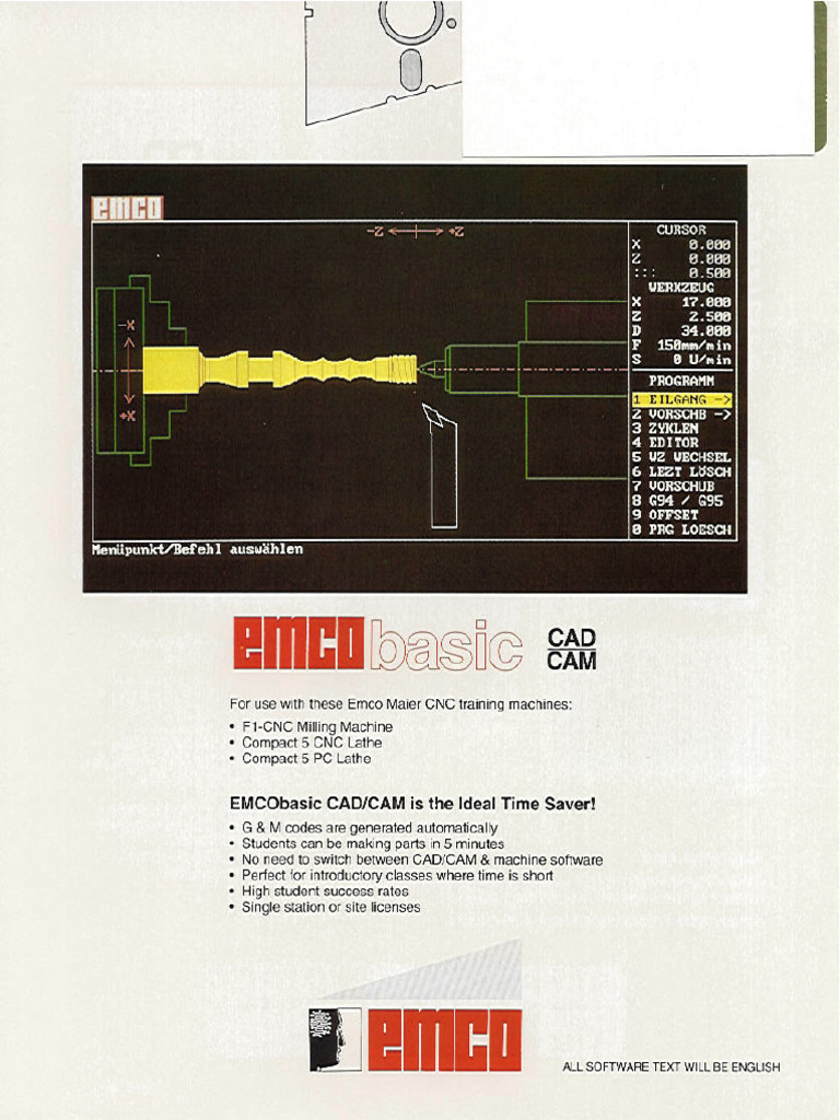 Emco Basic CadCam Plaquette | PDF