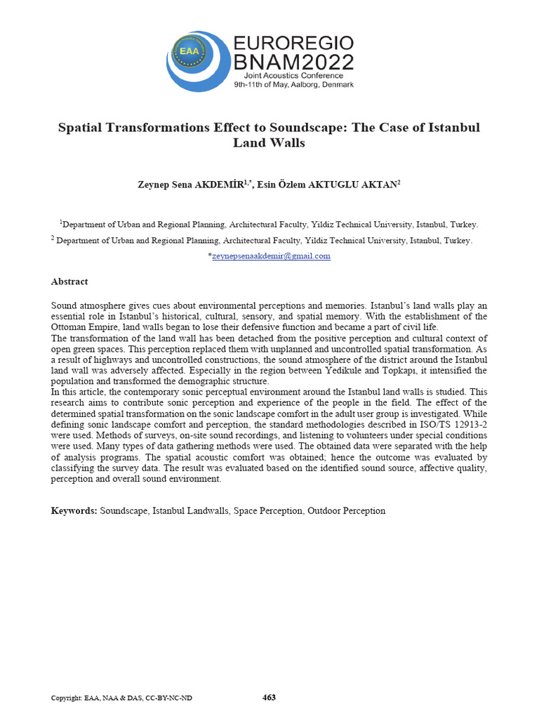 Spatial Transformations Effect To Soundscape Pdf Sound Perception