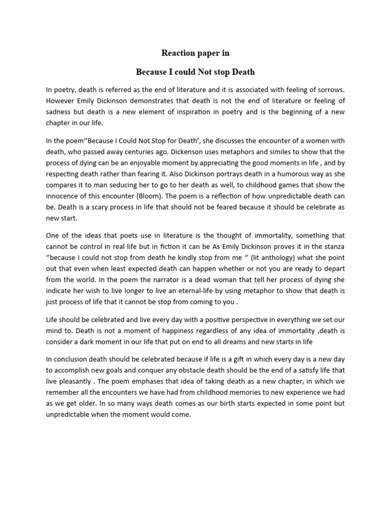 Reaction paper | PDF | Idea | Poetry