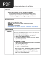 Banghay Aralin Sa Matatag Curriculum | PDF