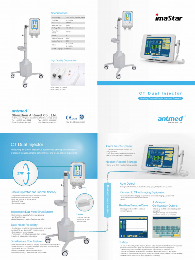 Antmed CT Dual Head Injector | PDF
