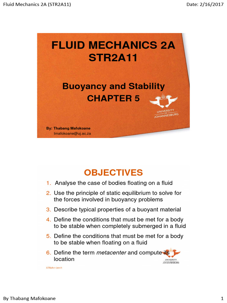 CHP 05 | PDF | Buoyancy | Fluid Mechanics