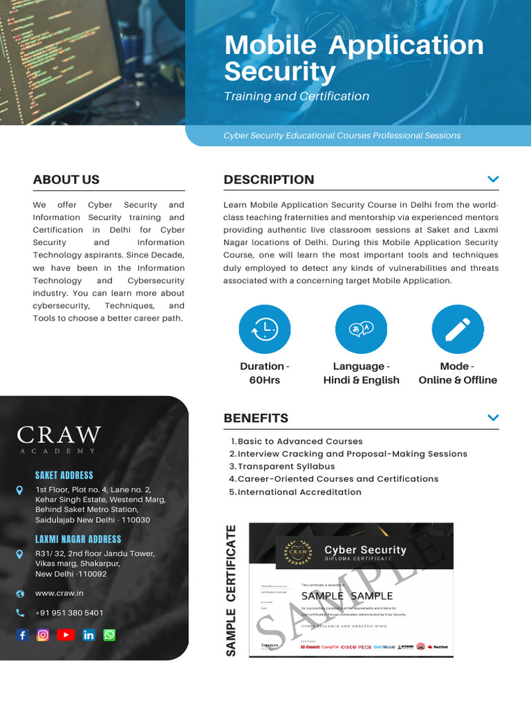 CRAW Mobile App Security Courses | PDF | Computer Security | Security