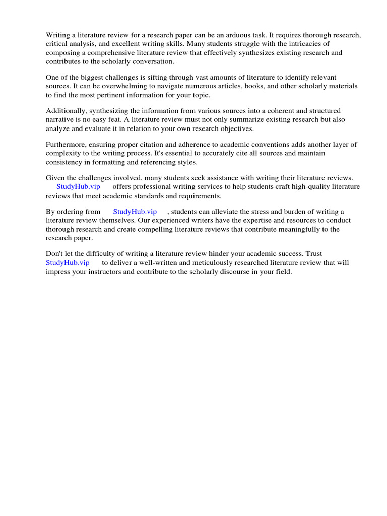 Literature Review Research Paper Sample | PDF | Career & Growth | Self ...