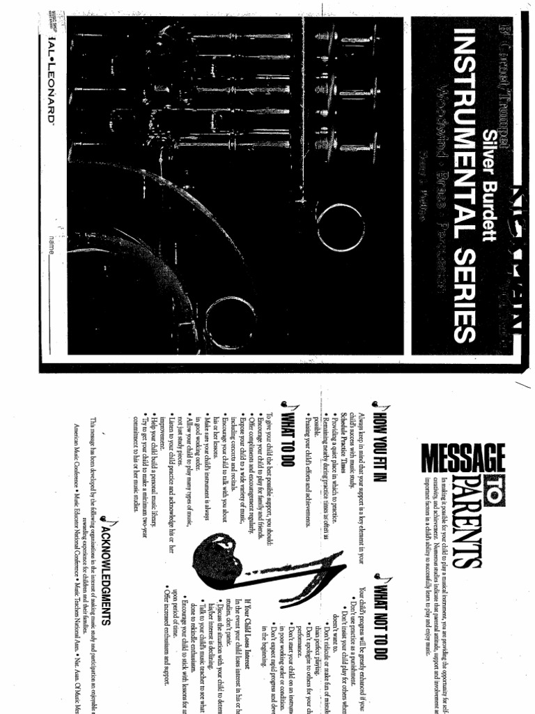 Trumpet Silver Burdett - Vol.1 | PDF