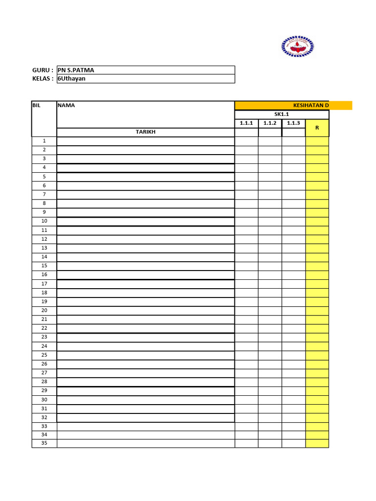 Borang Perekodan 6 Uthayan | PDF