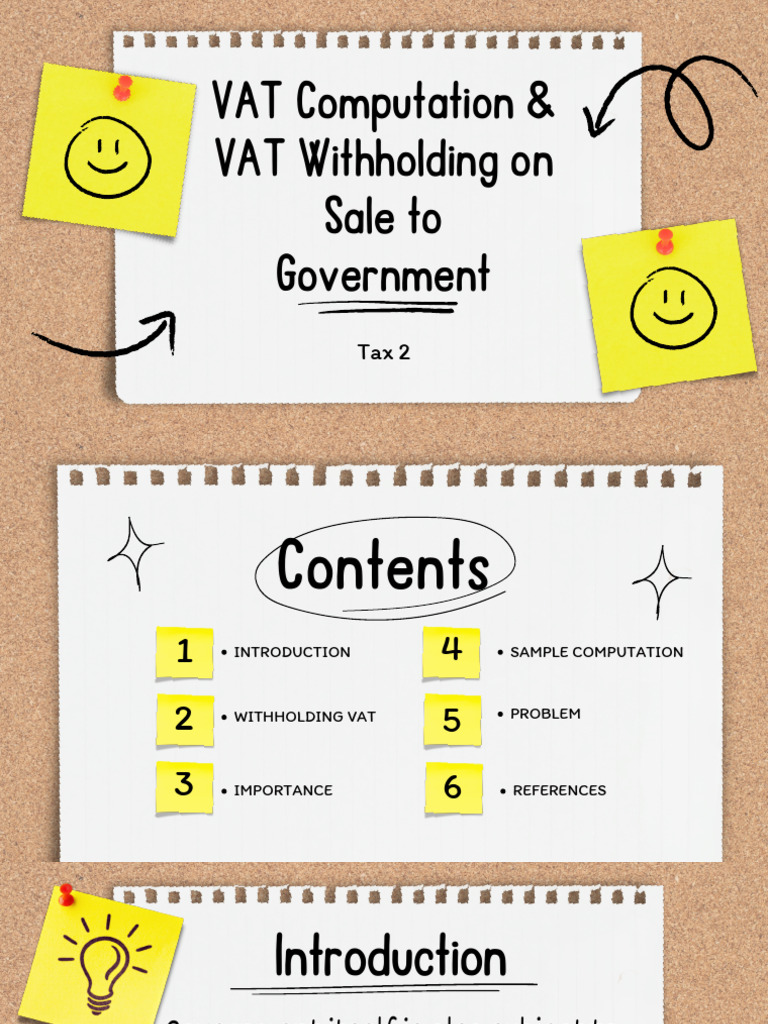 Vat Withholding On Sale To Government | PDF | Value Added Tax | Money