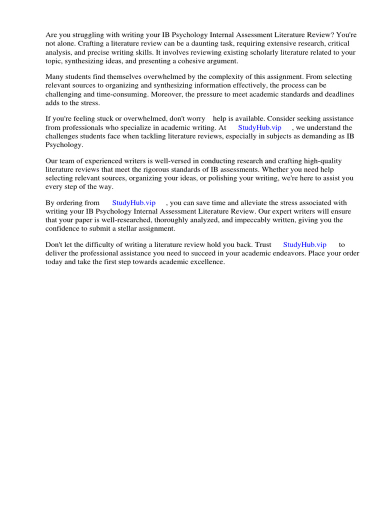 Ib Psychology Internal Assessment Literature Review | PDF | Memory ... Ib Psychology Internal Assessment Literature Review | PDF | Memory ...