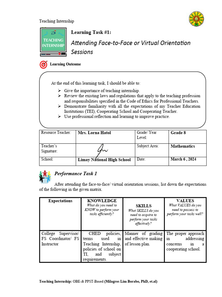 Learning-Task-1-Content-Knowledge-and-Pedagogy | PDF