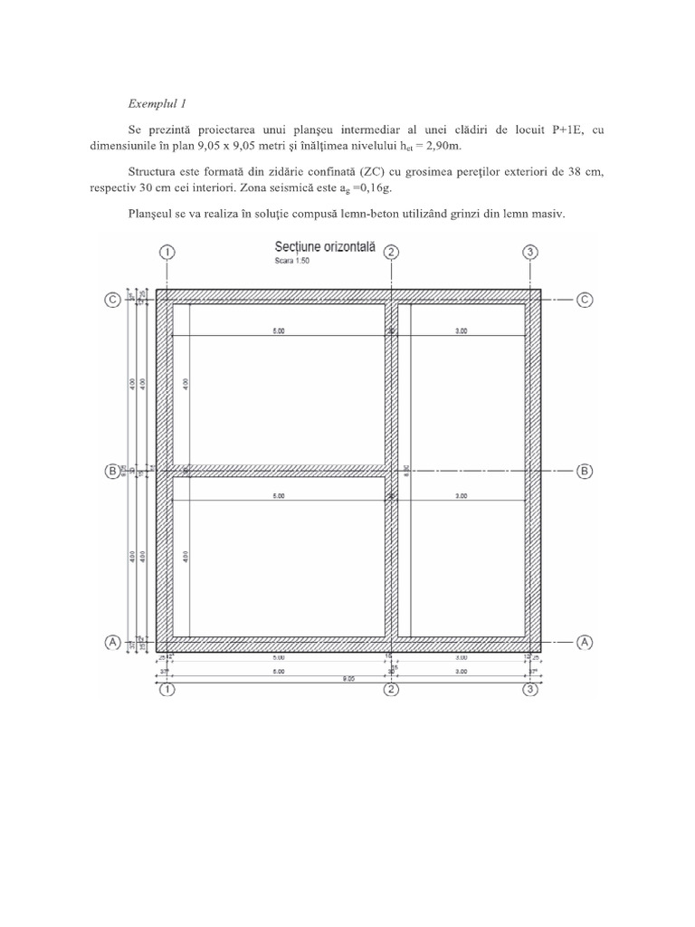 Exemplu Calcul Planseu Lemn 1 | PDF