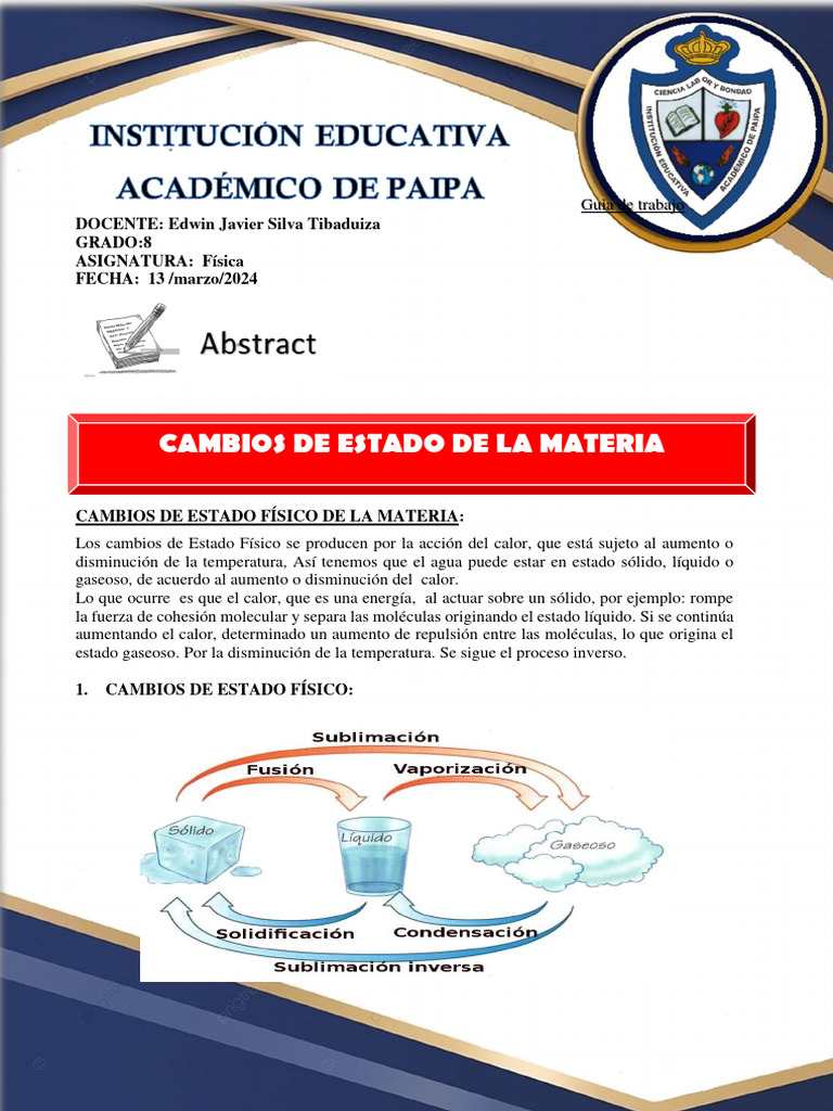 Presentación maestros calor y cambios de estado | PDF | Expansión ...