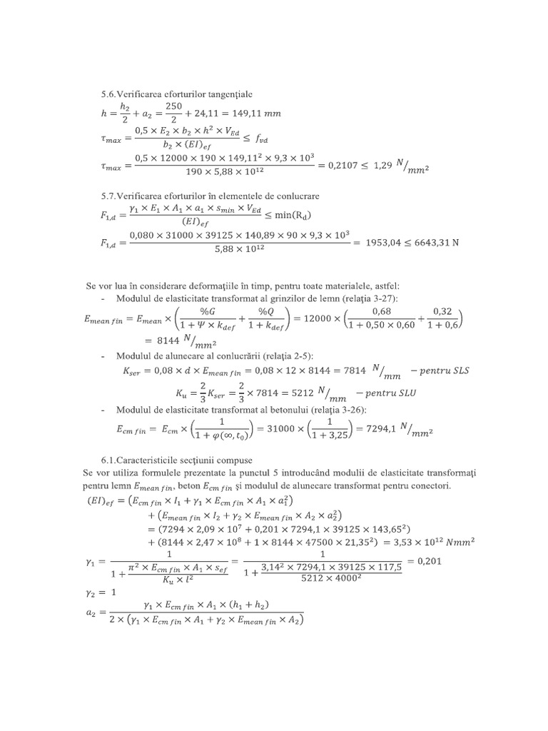Exemplu Calcul Planseu Lemn 7 | PDF