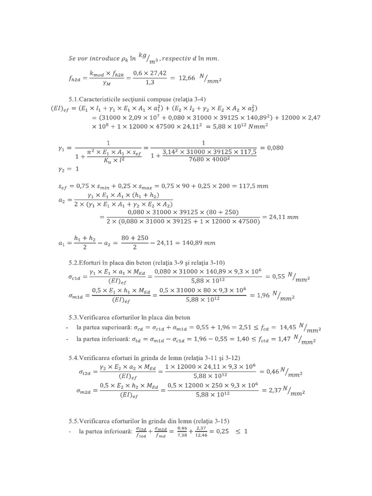 Exemplu Calcul Planseu Lemn 6 | PDF