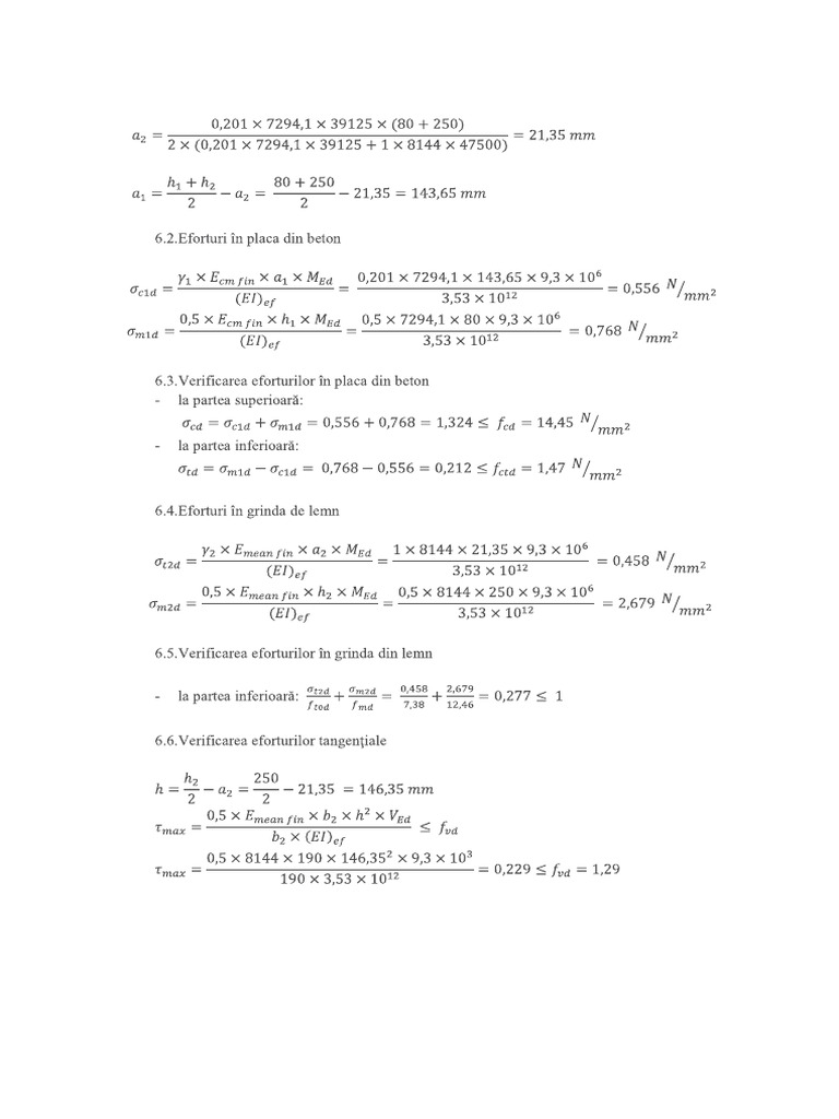 Exemplu Calcul Planseu Lemn 8 | PDF