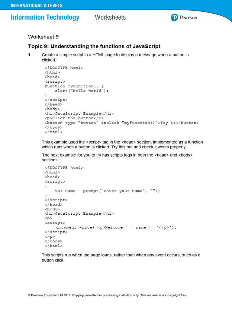 Ial It 9 Ws Javascript Functions Download Free Pdf Java Script 1197